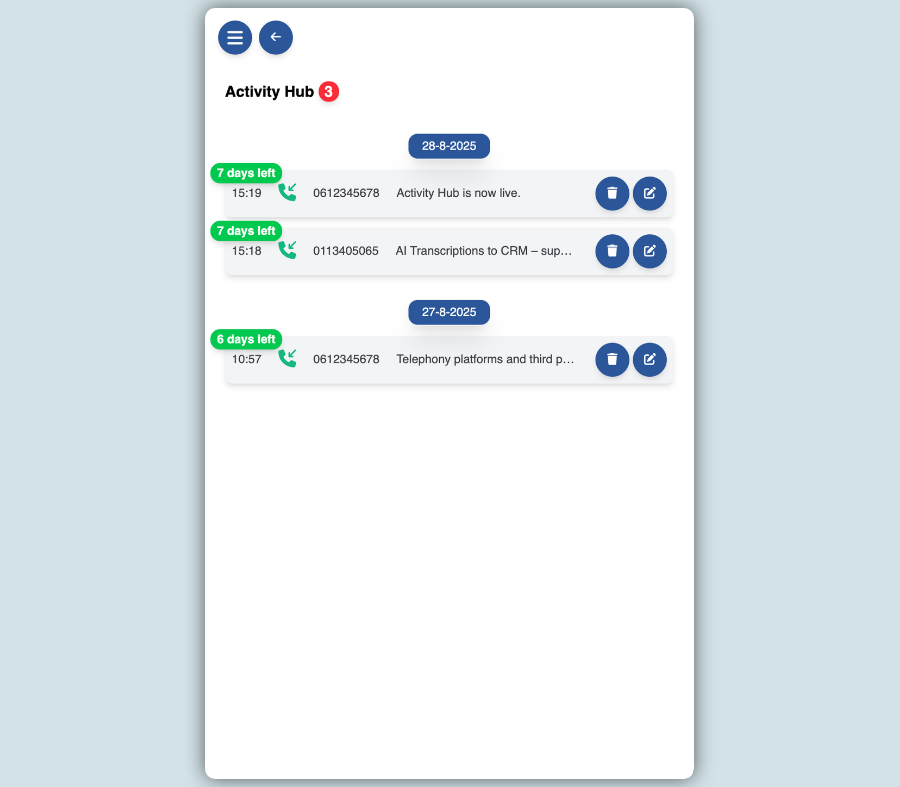 New: AI Call Transcriptions to CRM with Activity Hub